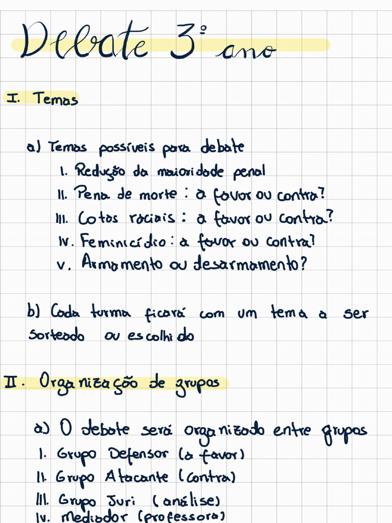 Debate 3 Ano e Organização Bimestral - 231003 - 120317 | PDF