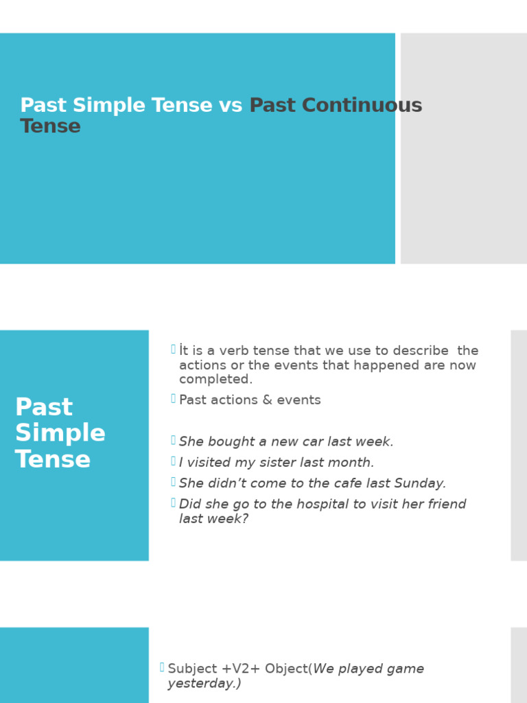 Past Simple - Past Continuous | PDF