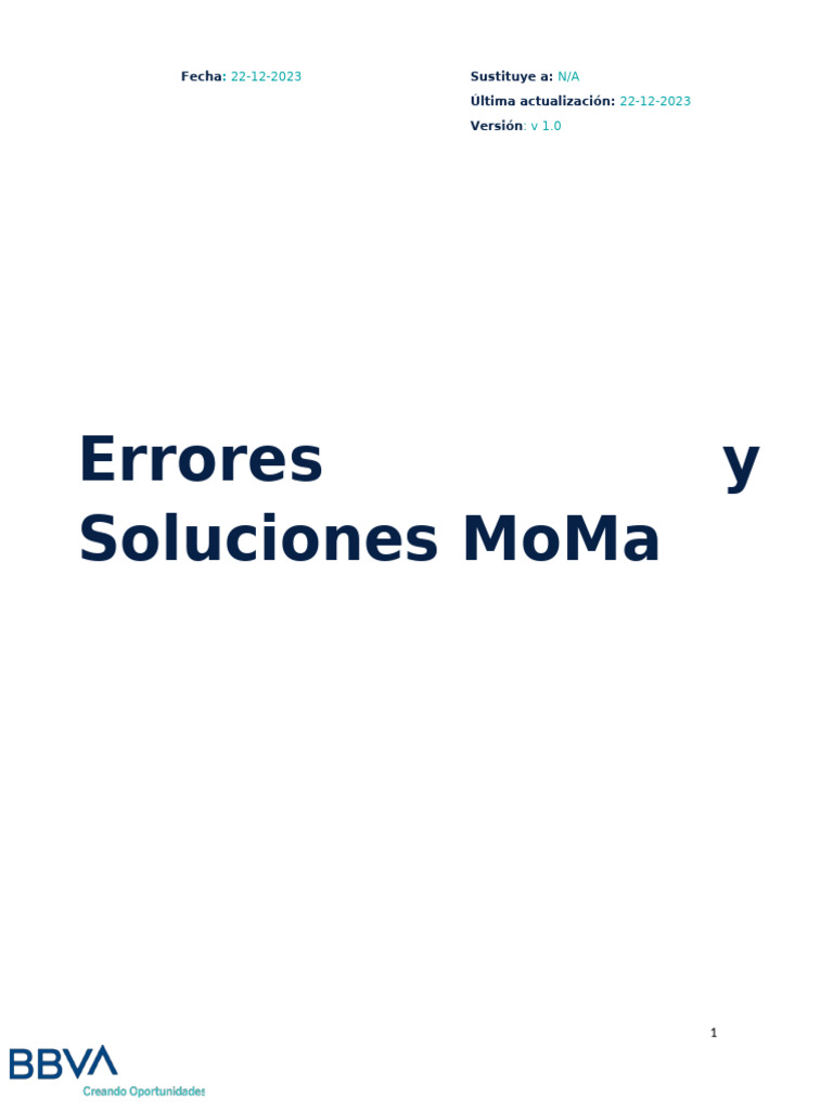 Guia de Validaciones, Errores y Soluciones MoMa | PDF | Software del sistema | Software