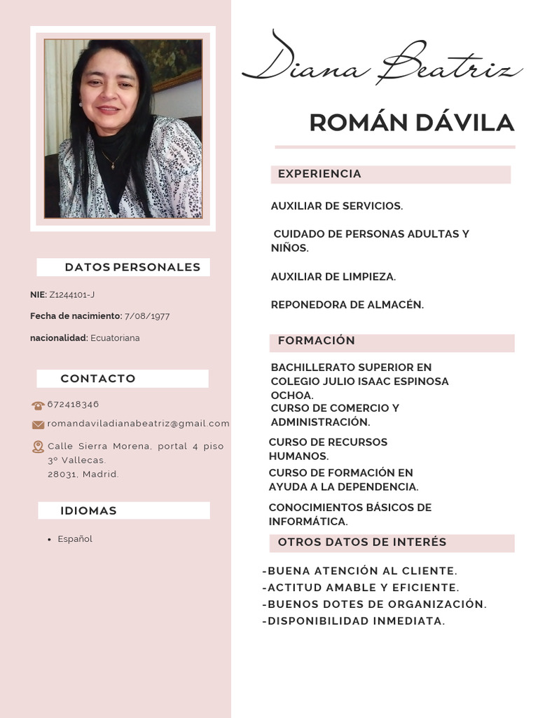 Curriculum Diana | PDF