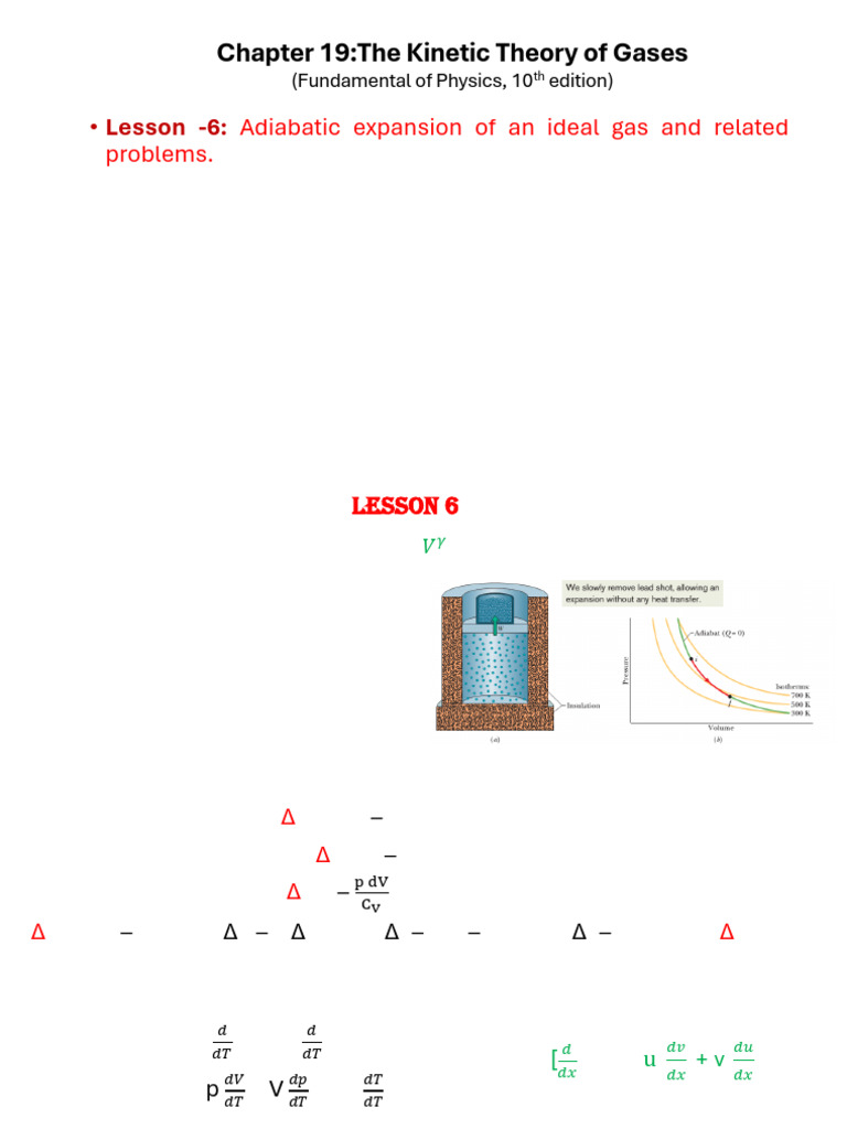 Lesson 6 Phy2 Spring24-25 | PDF | Gases | Mechanical Engineering