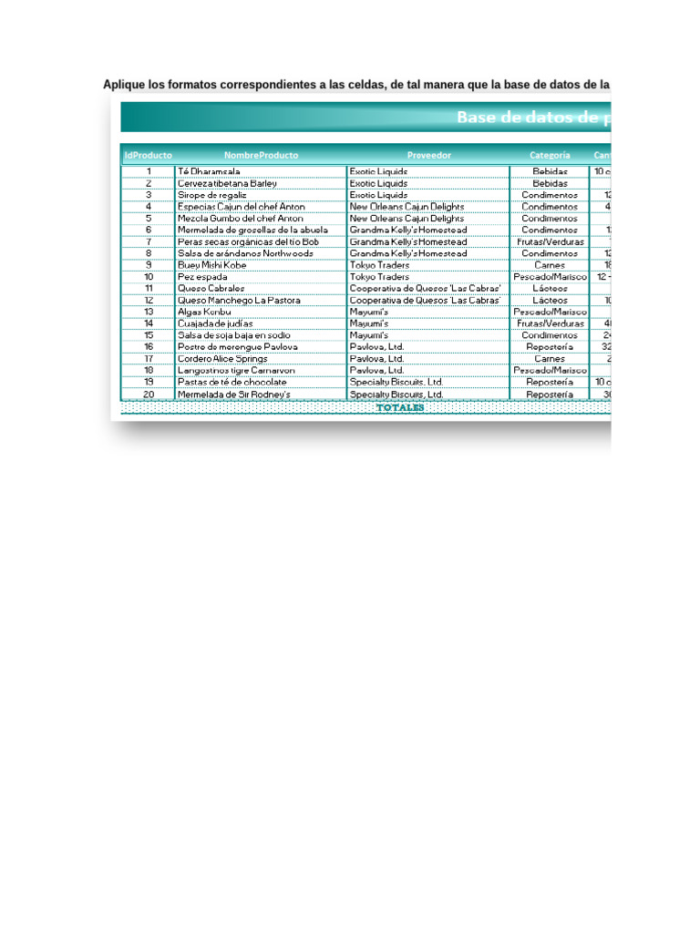 Aplicacion de Formatos A Base de Datos - DianaLisbethSantosDavila | PDF ...