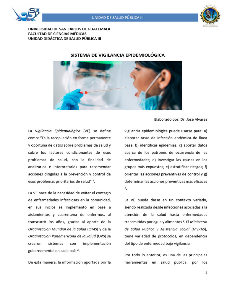 Documento Vigilancia Epidemiol Gica | PDF | Infección | Enfermedades y trastornos humanos