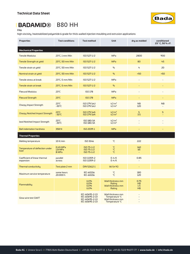 041 302 13 00 00 PA6 Schwarz Badamid B80 HH, Technisches Datenblatt ...