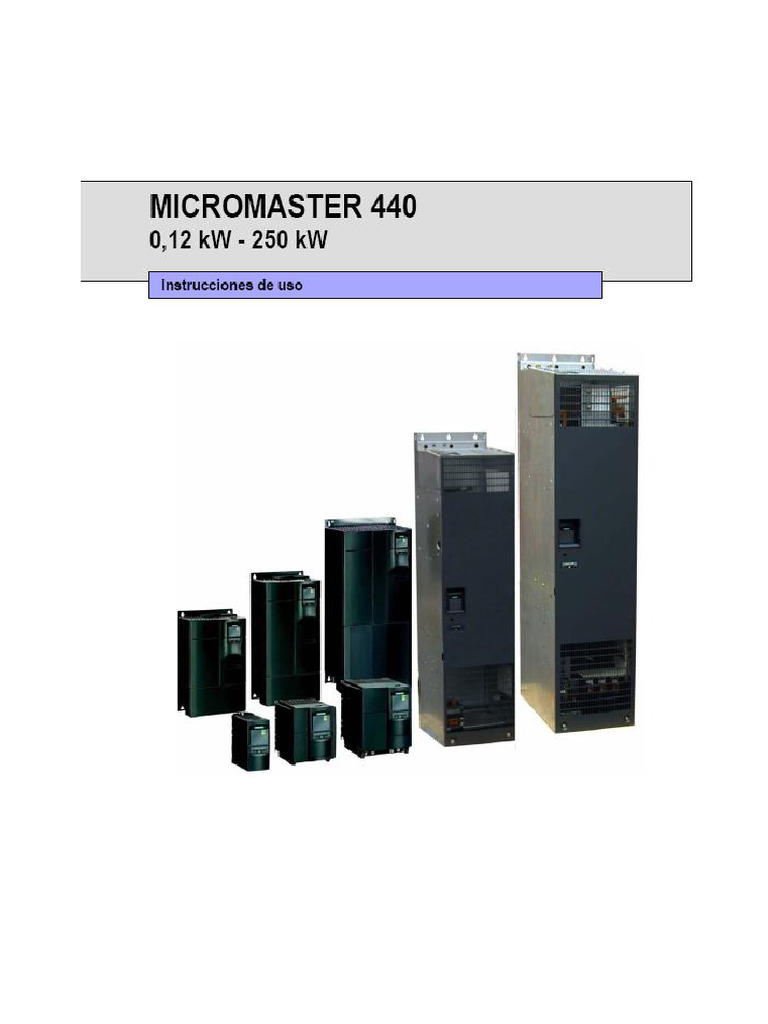 Convertidor MICROMASTER 400: Guía Práctica | PDF | Aceleración