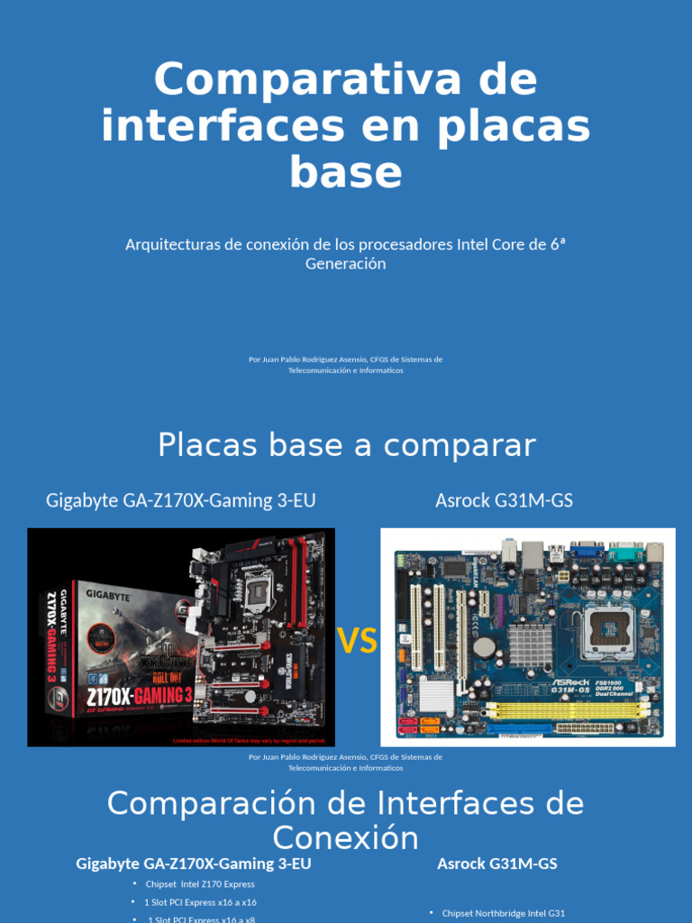 Comparativa de Interfaces en Placas Base | PDF | USB | Ingenieria Eléctrica