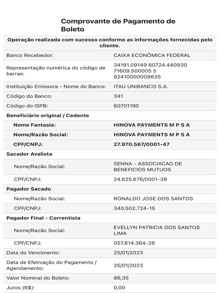 Comprovante 2023-01-25 094945 | PDF