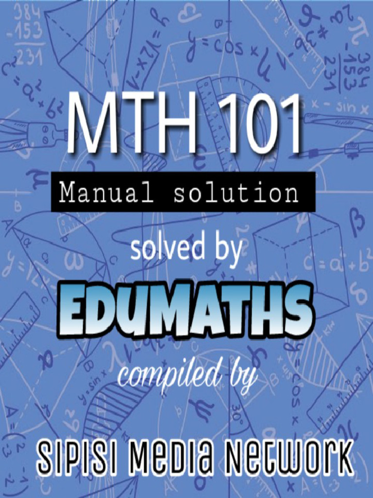 MTH 101 Manual Solution. | PDF