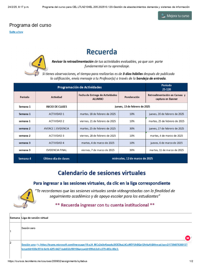 Programa Del Curso para CEL - LTLN2104EL.205.202510.120-Gestión de Abastecimientos Demanda y ...