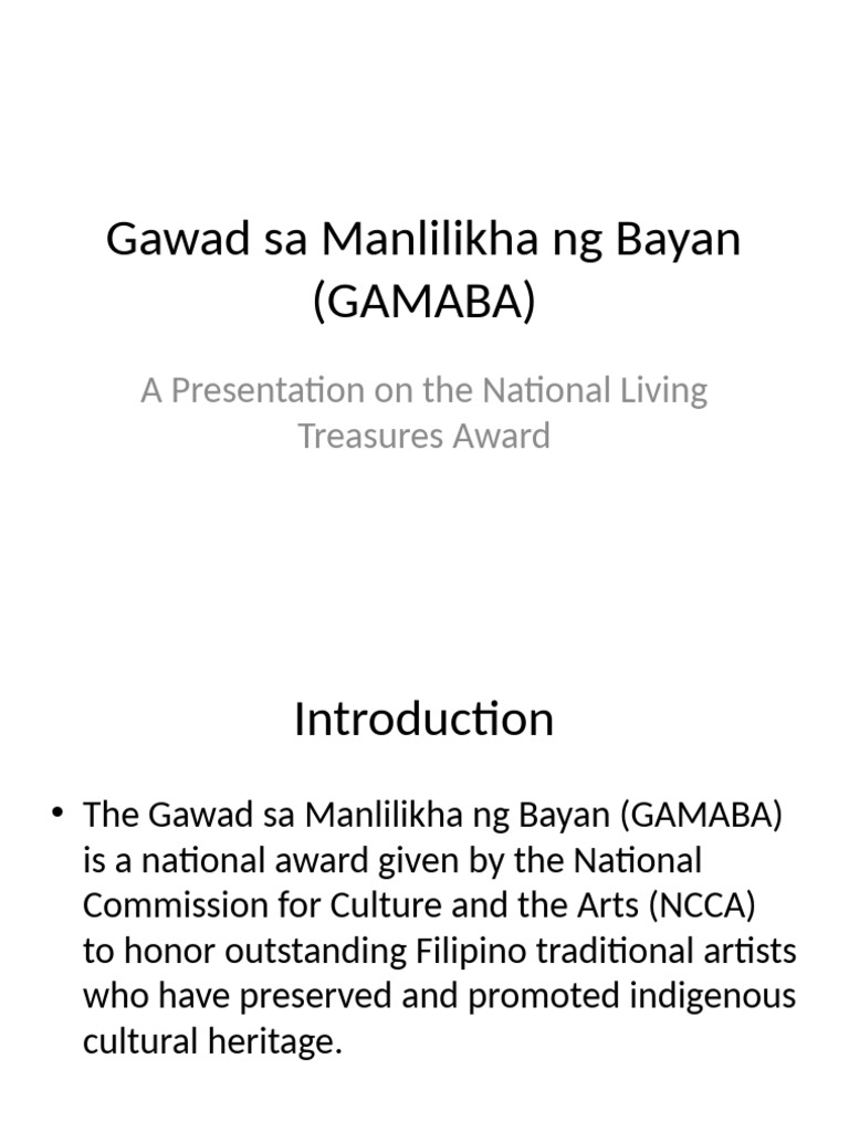 GAMABA Presentation | PDF
