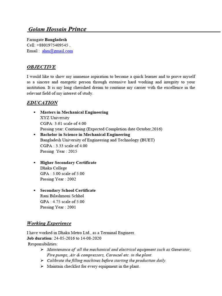 CV_of_Golam_Hossain_Prince_1739327023 | PDF