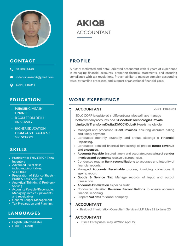 Aquib’s resume | PDF | Accounts Payable | Business