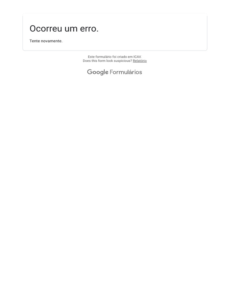 Ocorreu Um Erro. | PDF