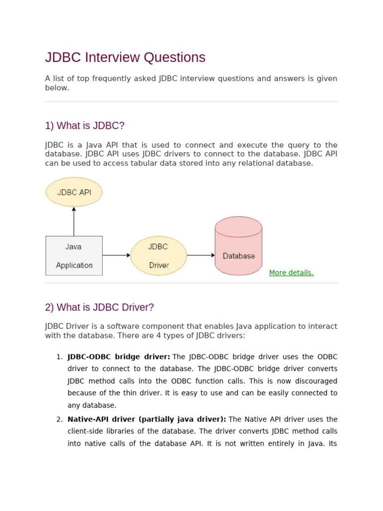 Set 5 - Javatpoint - JDBC IQ | PDF | Computing | Information Technology Management