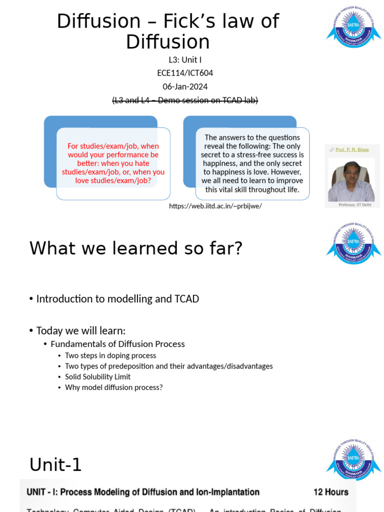 L4 ProcessMOdelling Diffusion | PDF | Doping (Semiconductor) | Diffusion
