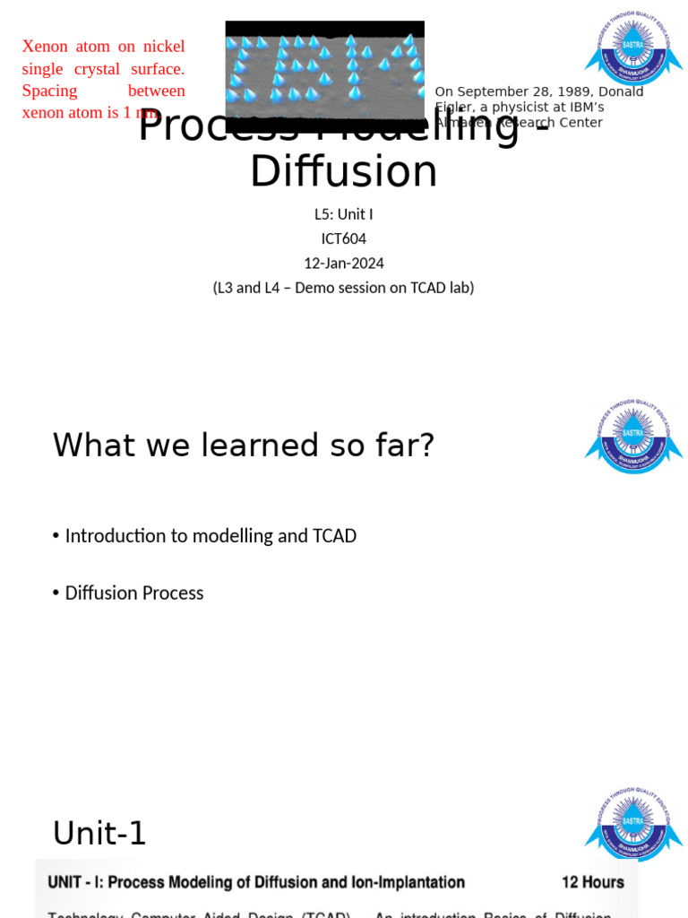 L3 ProcessMOdelling Diffusion | PDF | Doping (Semiconductor) | Diffusion