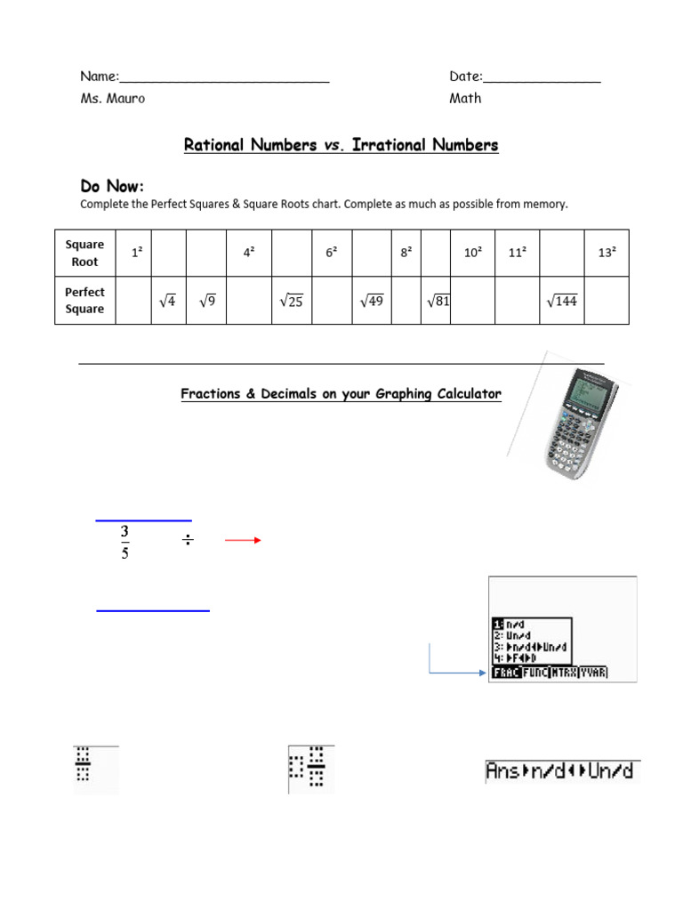 Rational vs. Irrational Numbers | PDF | Numbers | Rational Number