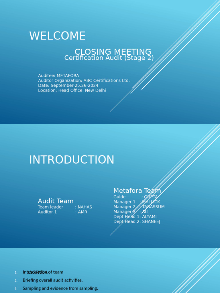 Activity-26-Audit closing meeting | PDF
