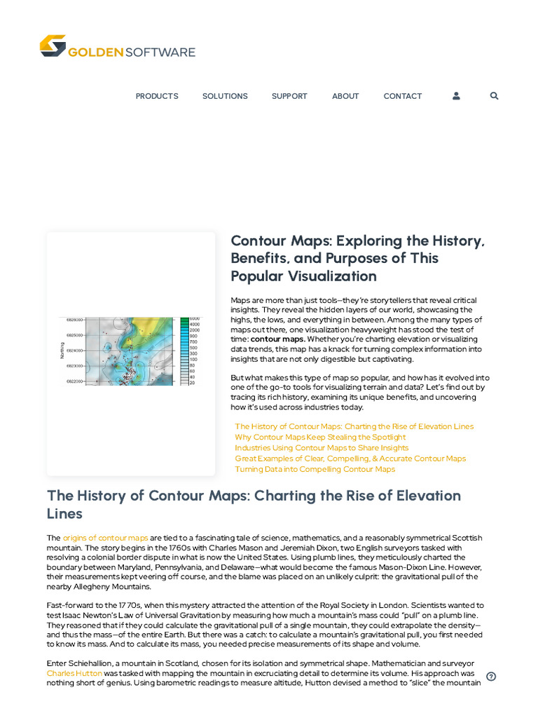 Contour Maps - Exploring This Popular Visualization | PDF | Geology ...