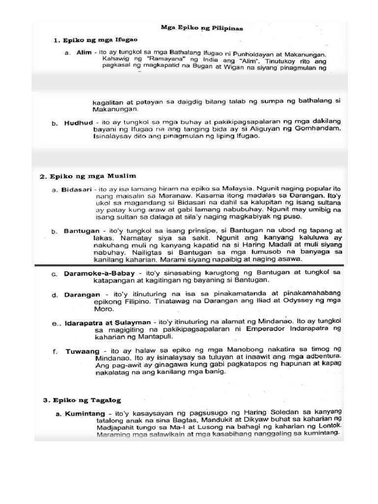 Lesson 3 Panitikan Cont. | PDF