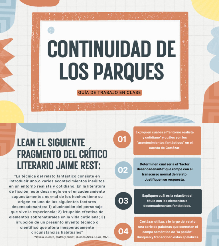 Continuidad de los parques - Actividad | PDF