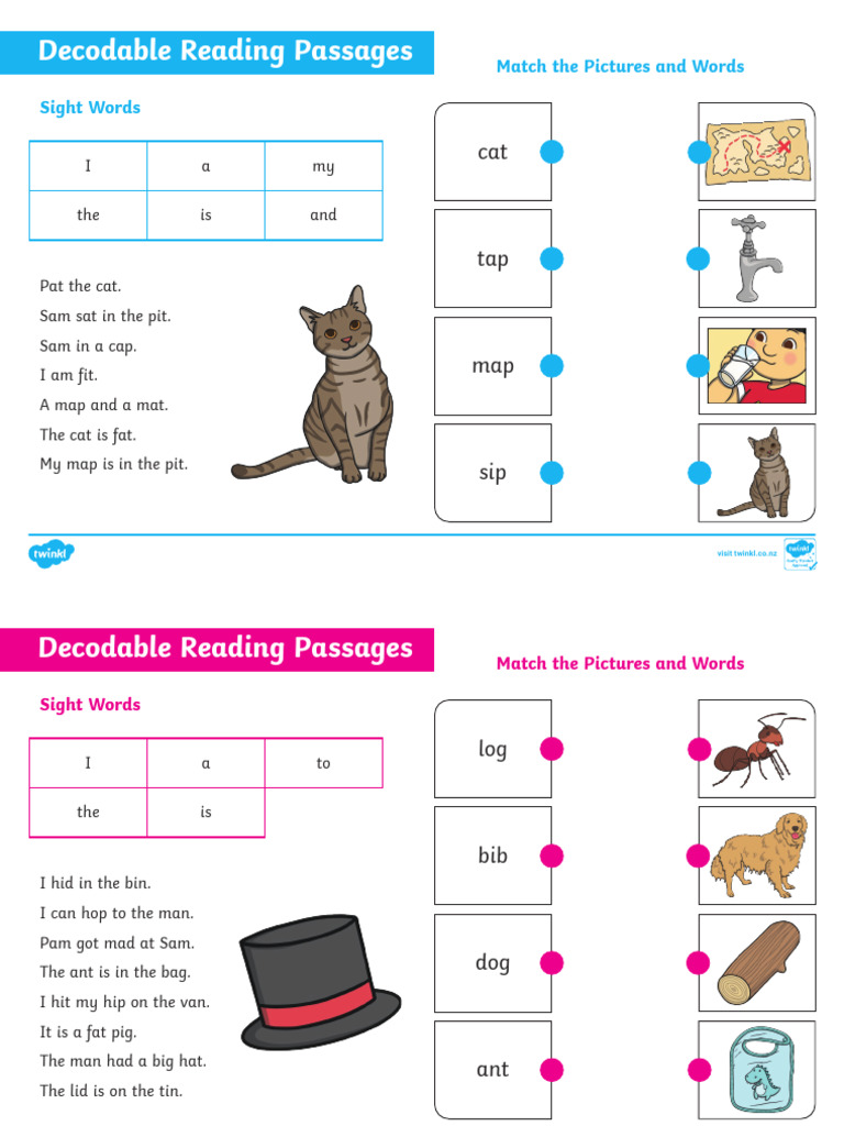 NZ e 1663273959 Sequenced Decodable Sentences Ver 1 | PDF | Zoology | Animals And Humans