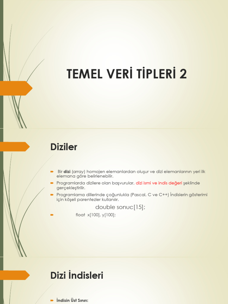Temel Veri Tipleri 2 | PDF
