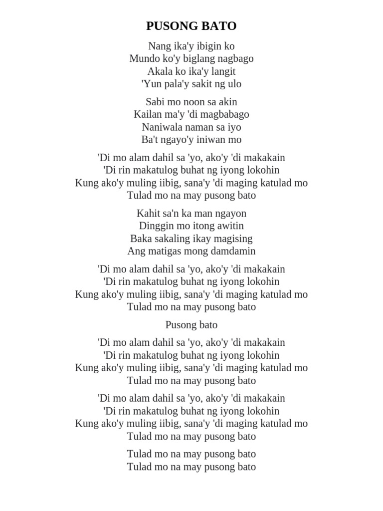 Pusong Bato | PDF