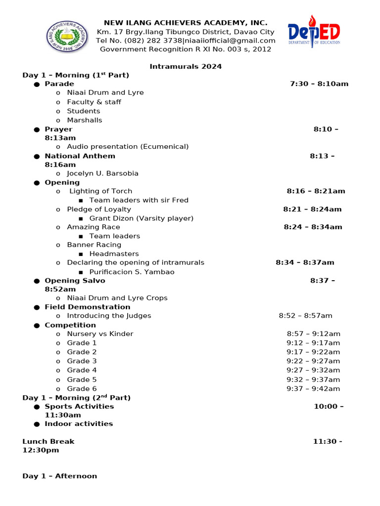 Intramural 201st 20day | PDF