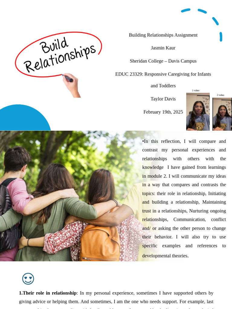 Building Relationships Assignment (Jasmin Kaur) With Video | PDF ...