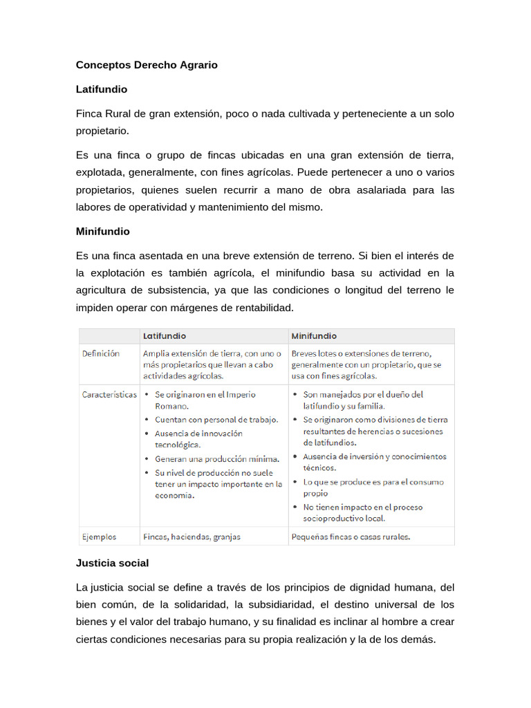 Conceptos Derecho Agrario | PDF | Agricultura | Los bosques