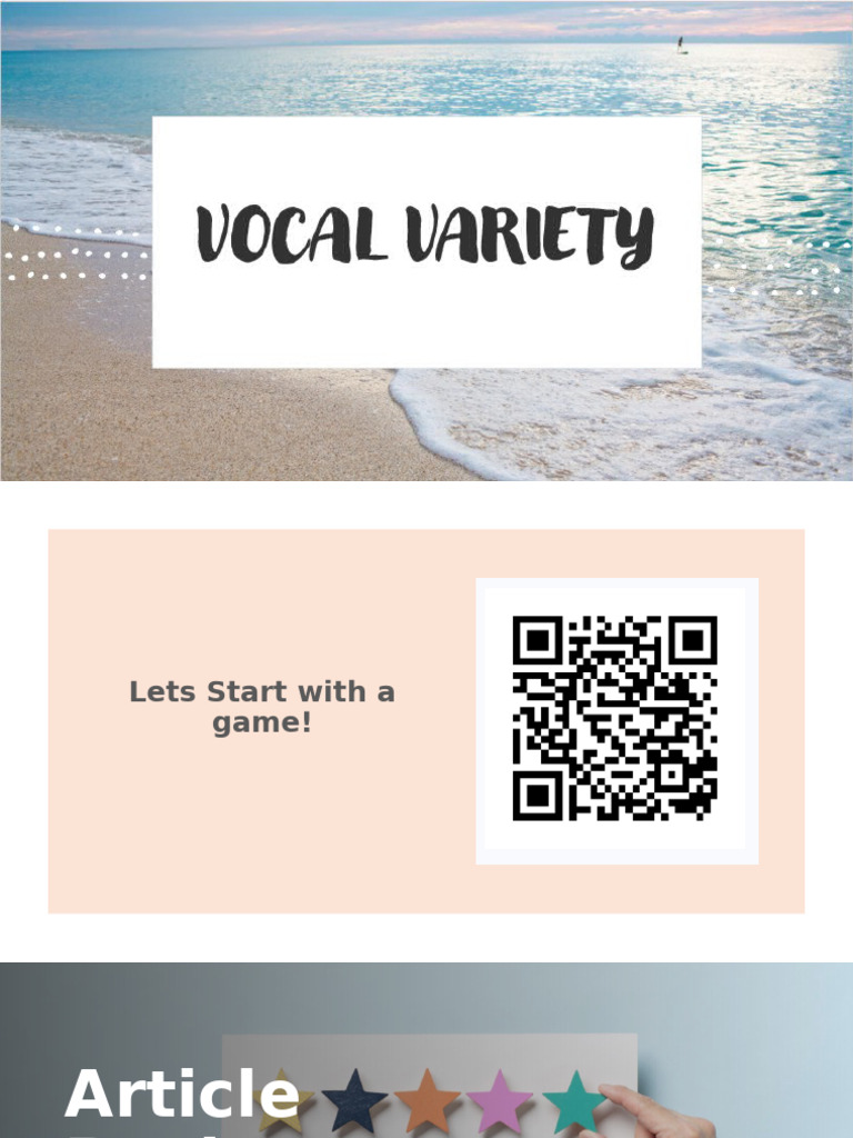 Mastering Vocal Variety in Speech | PDF | Body Language | Human Voice