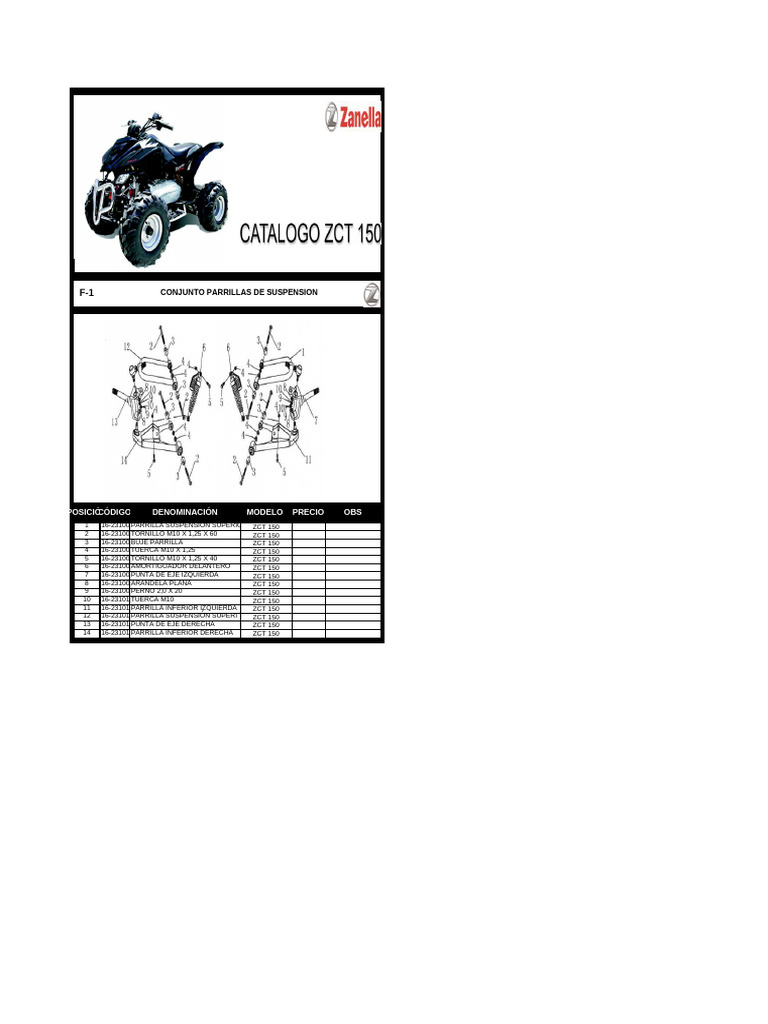 Copia de ZCT 150 | PDF | Tornillo | Embrague