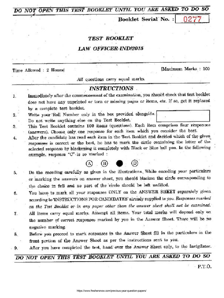 MPPSC Old Paper | PDF