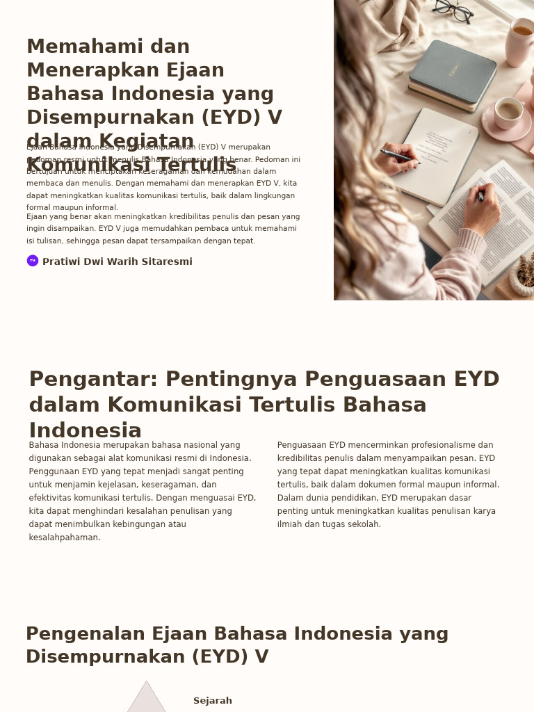 Memahami Dan Menerapkan Ejaan Bahasa Indonesia Yang Disempurnakan EYD V Dalam Kegiatan ...