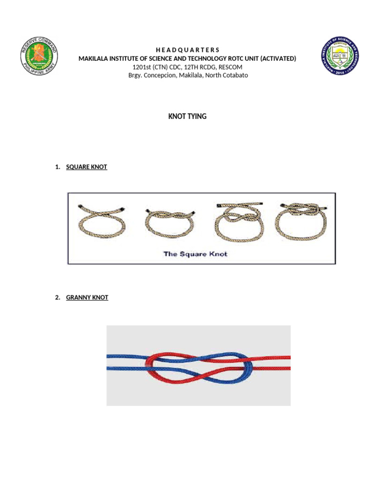 Knot Tying-Module | PDF