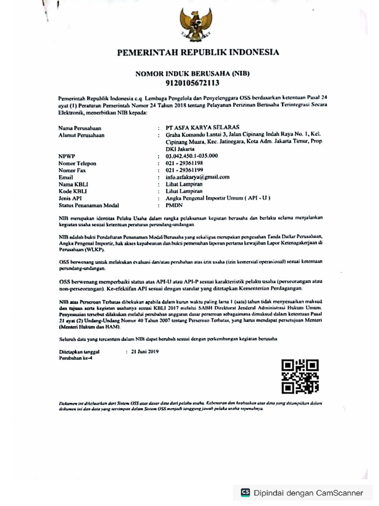 PT. ASFA KARYA SELARAS | PDF
