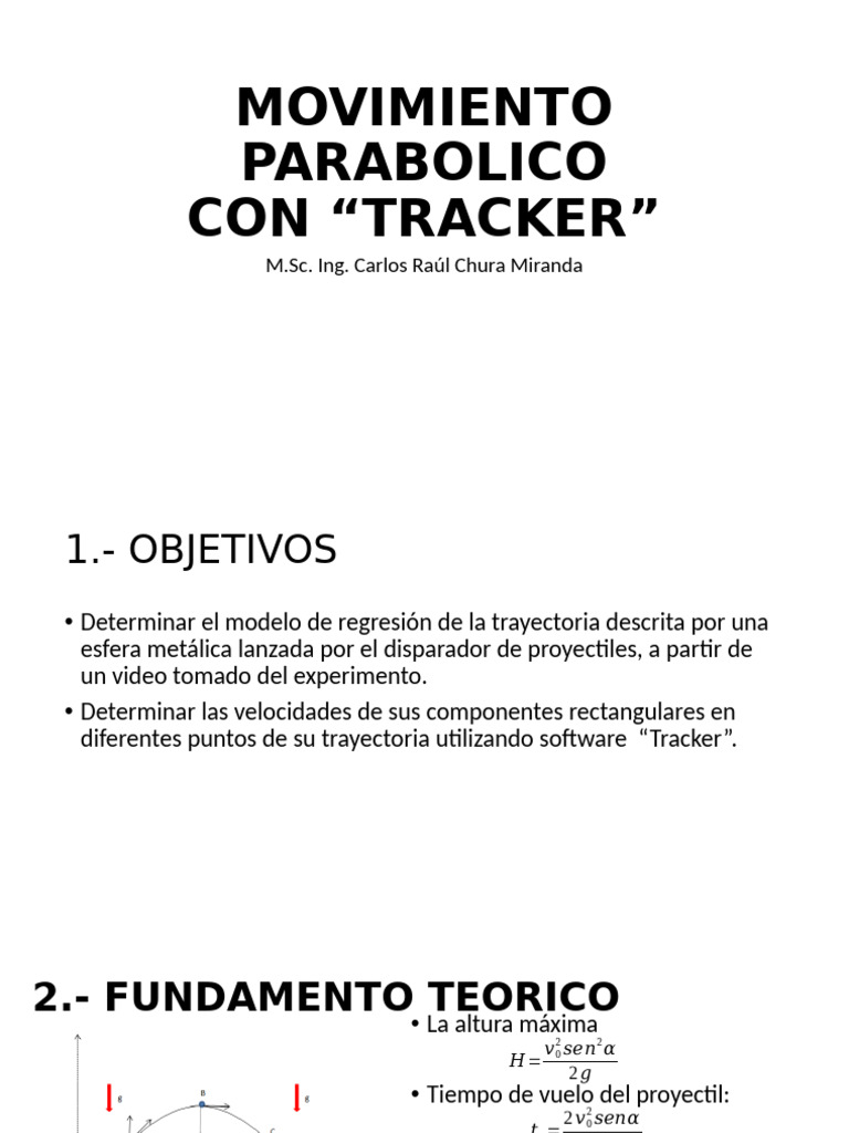 Movimiento Parabólico con Tracker | PDF