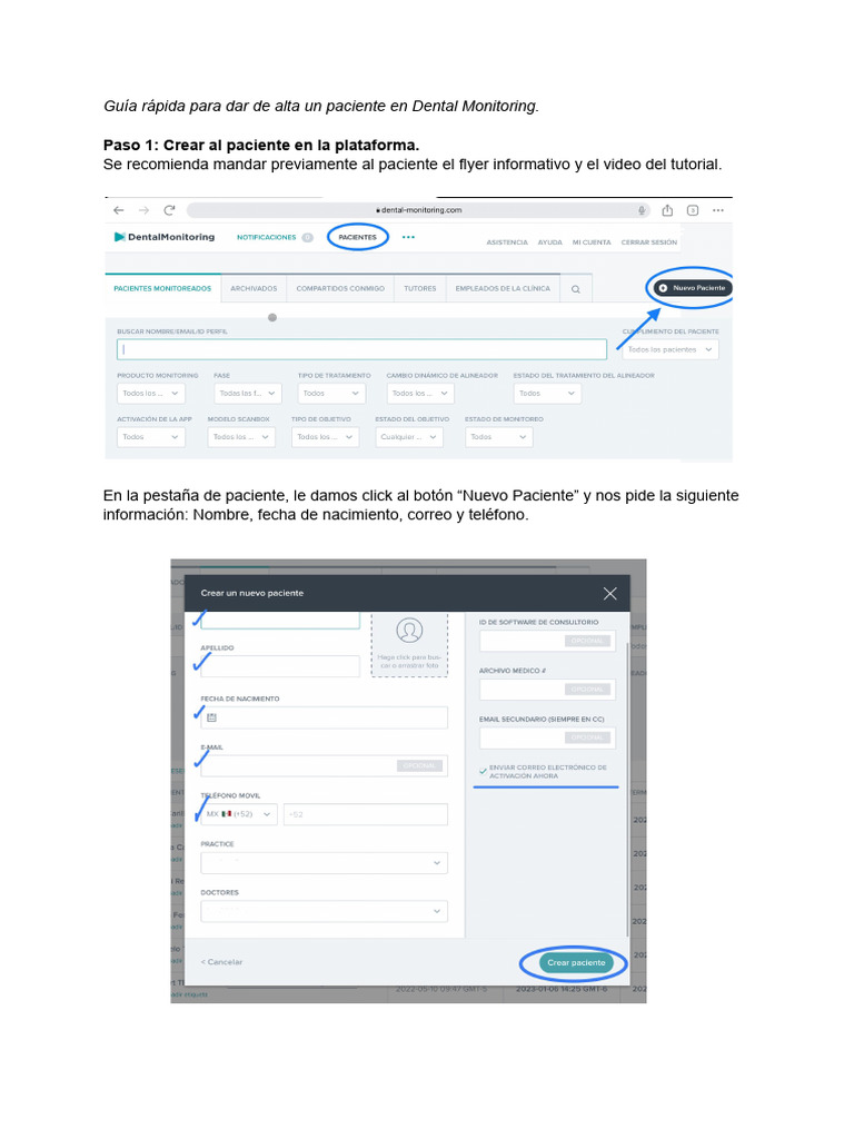 Guía rápida para dar de alta paciente en DM | PDF