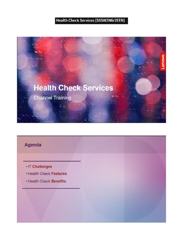 Health Check Services | PDF