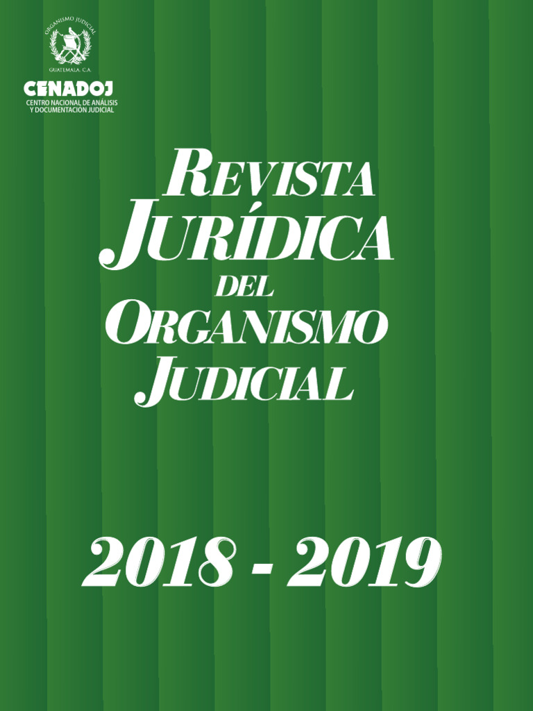Revista Juridica 2018-2019, 03-01-2022 | PDF | Guatemala | Caso de ley