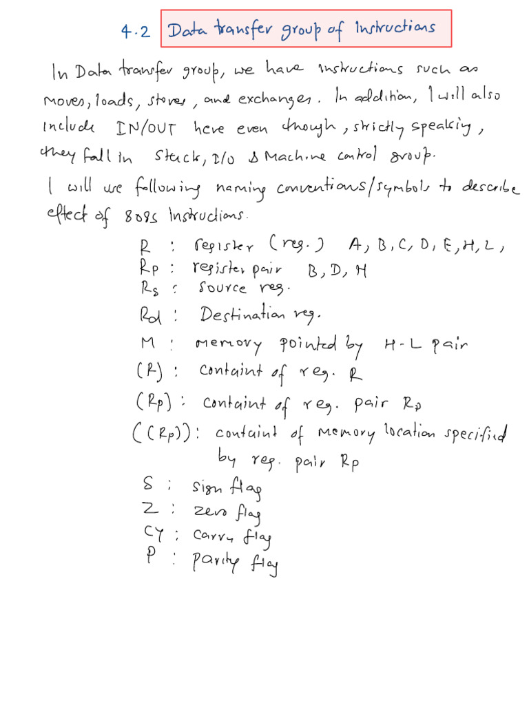 Data Transfer Group Instructions | PDF | Computer Architecture ...