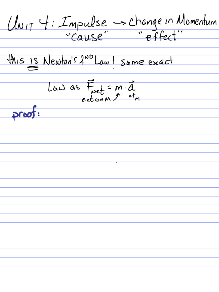 Unit 4 Packet 1 - Impulse Causes Change in Momentum | PDF