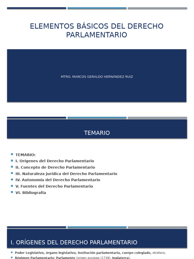 Introducción al Derecho Parlamentario | PDF | Parlamento | Fuentes del ...