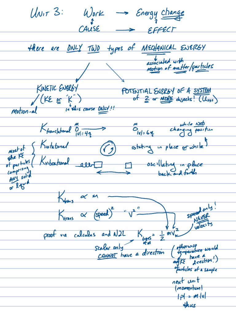 Unit 3 Work Energy Change Packet 1 | PDF
