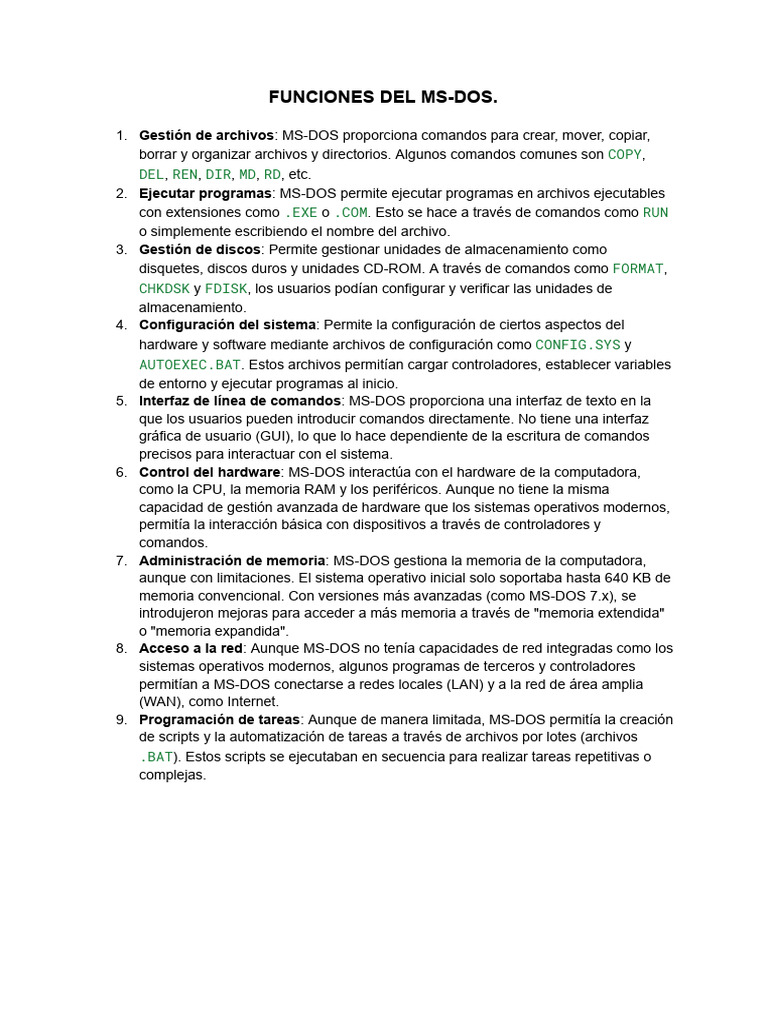Ms-Dos y Windows 1. Informatica Basica 2. | PDF | Microsoft Windows | Windows 10