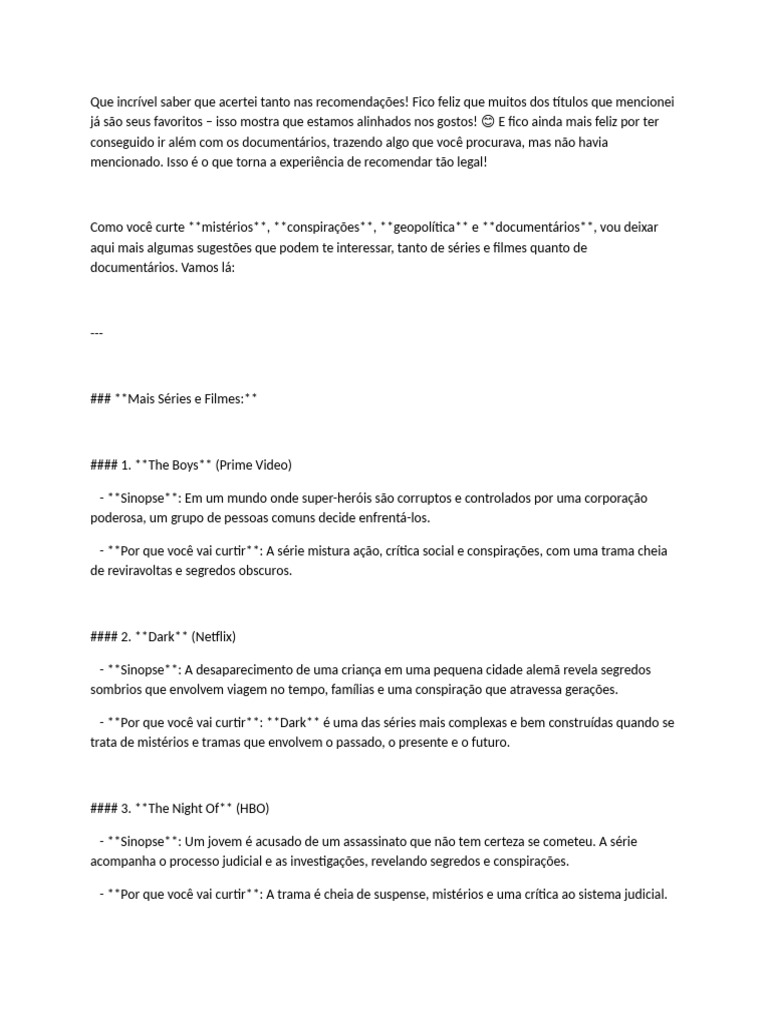 filmes e séries para ver e documenntarios tmb | PDF | Suspense (gênero)