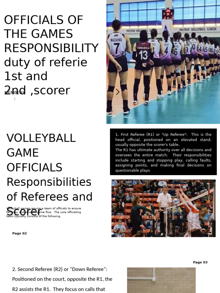 Officials of the Games Responsibility Duty of Referie 1st and 2nd Scorer 202502 (1) | PDF