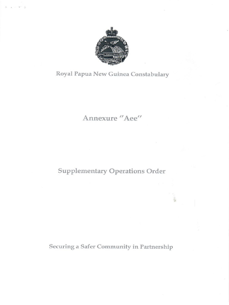 Police Operational Order | PDF