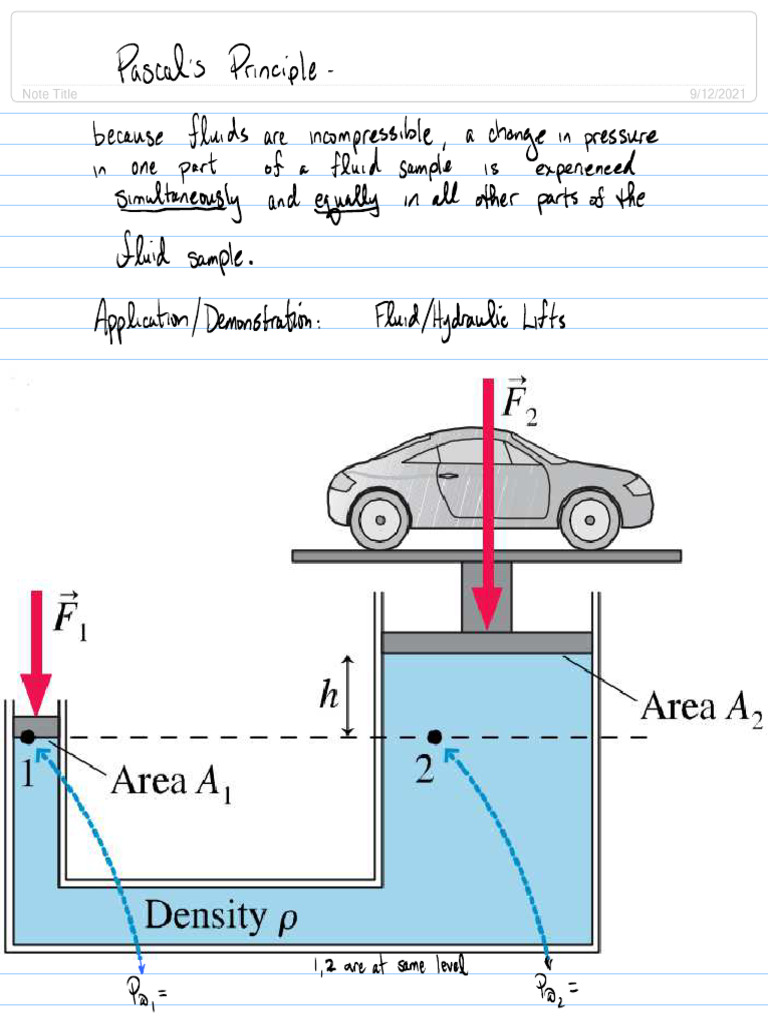 Unit 1 Fluids Notes Packet 2 Pascal | PDF